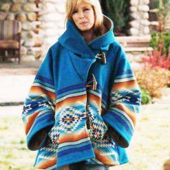 Yellowstone Beth Dutton Blue Coat | Celebs Outfits